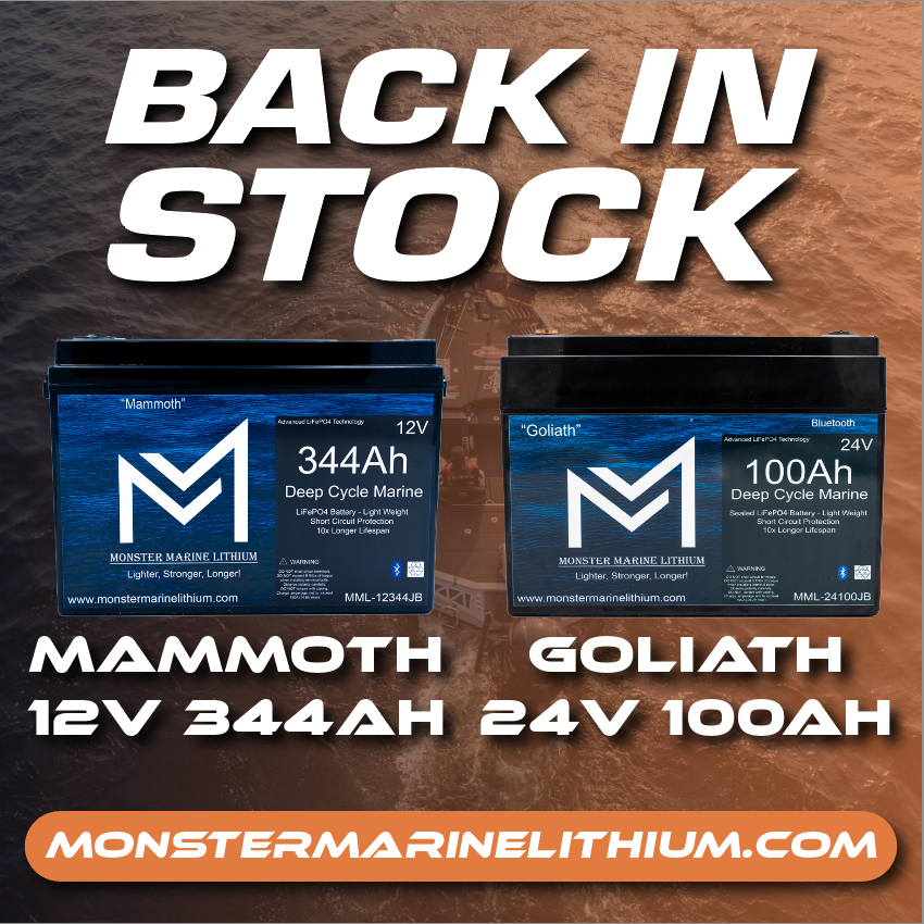 BACK IN STOCK – Tagged "12V Batteries" – Monster Marine Lithium