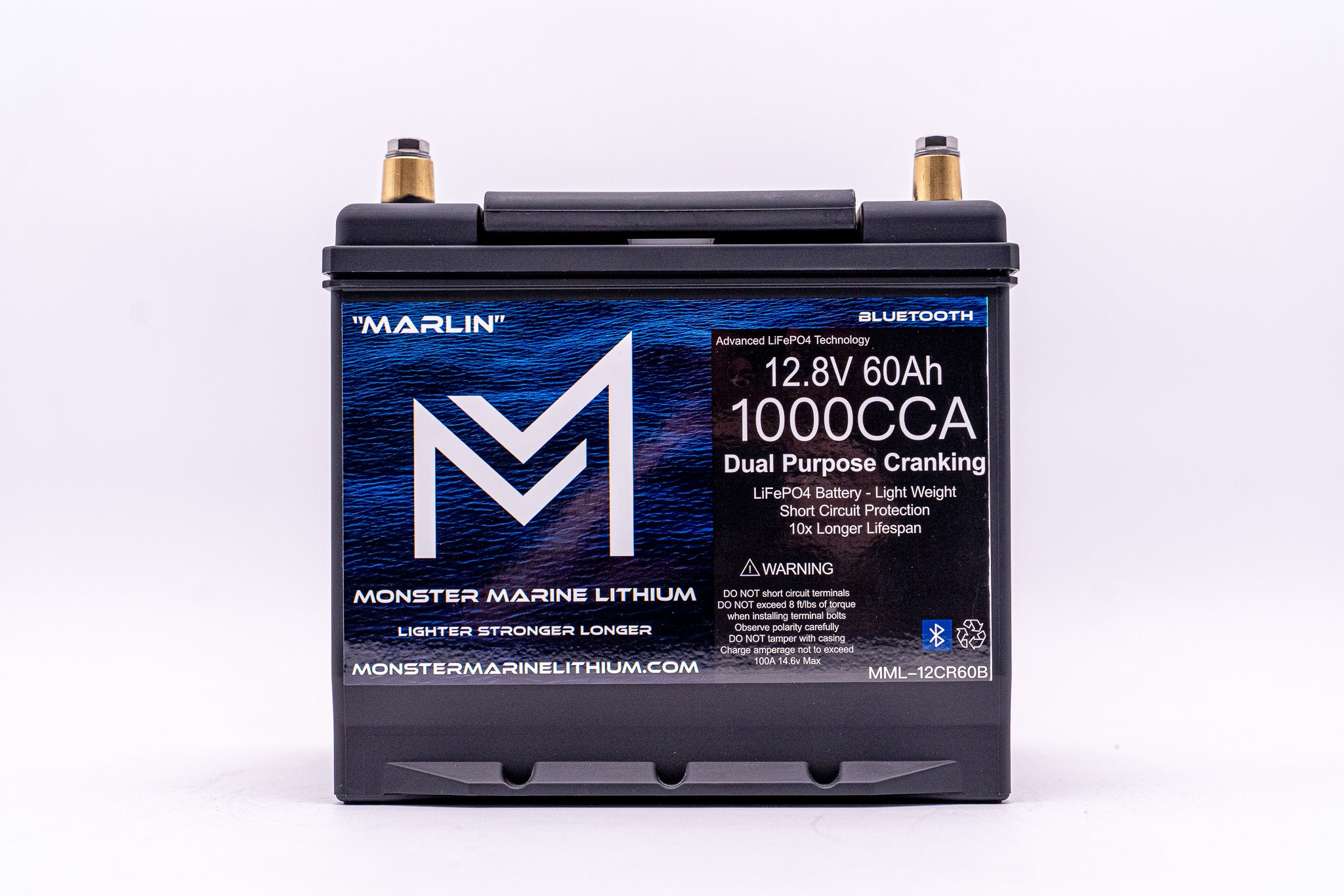 1000CCA 12V 60Ah Dual Purpose Cranking Lithium Battery - BLUETOOTH - M ...