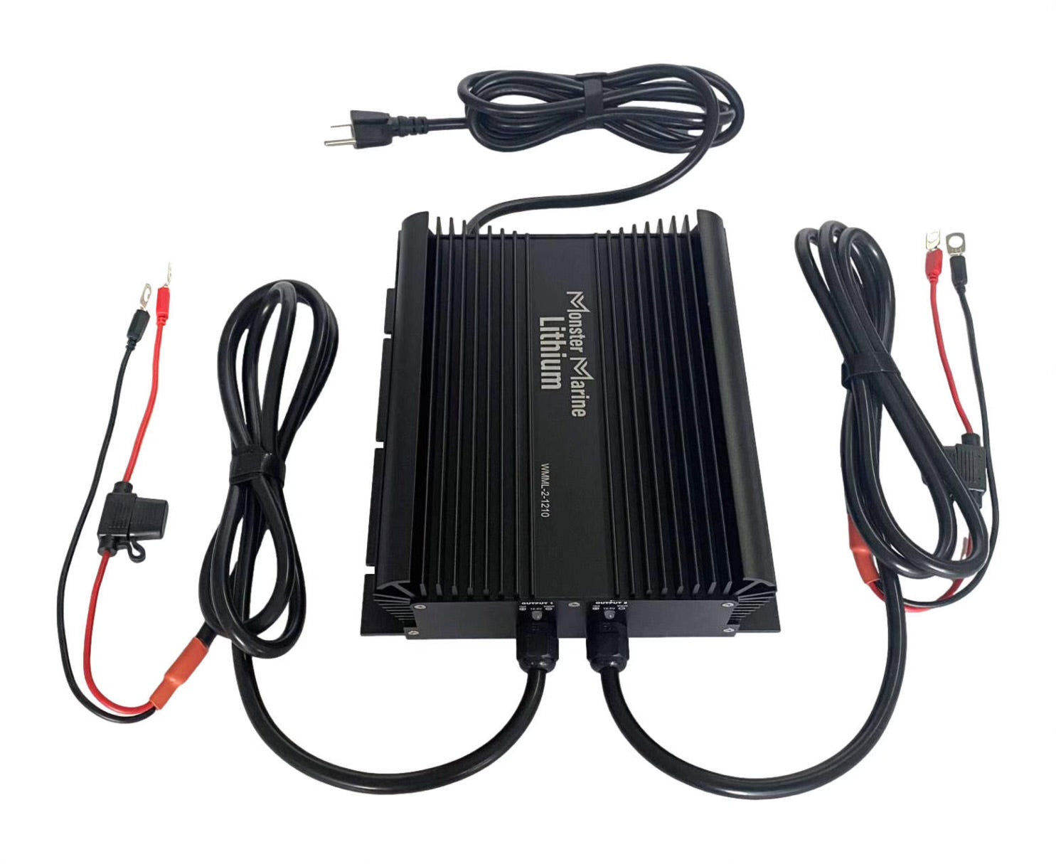 2 Bank Lithium & AGM Marine Waterproof Battery Charger – Monster Marine ...