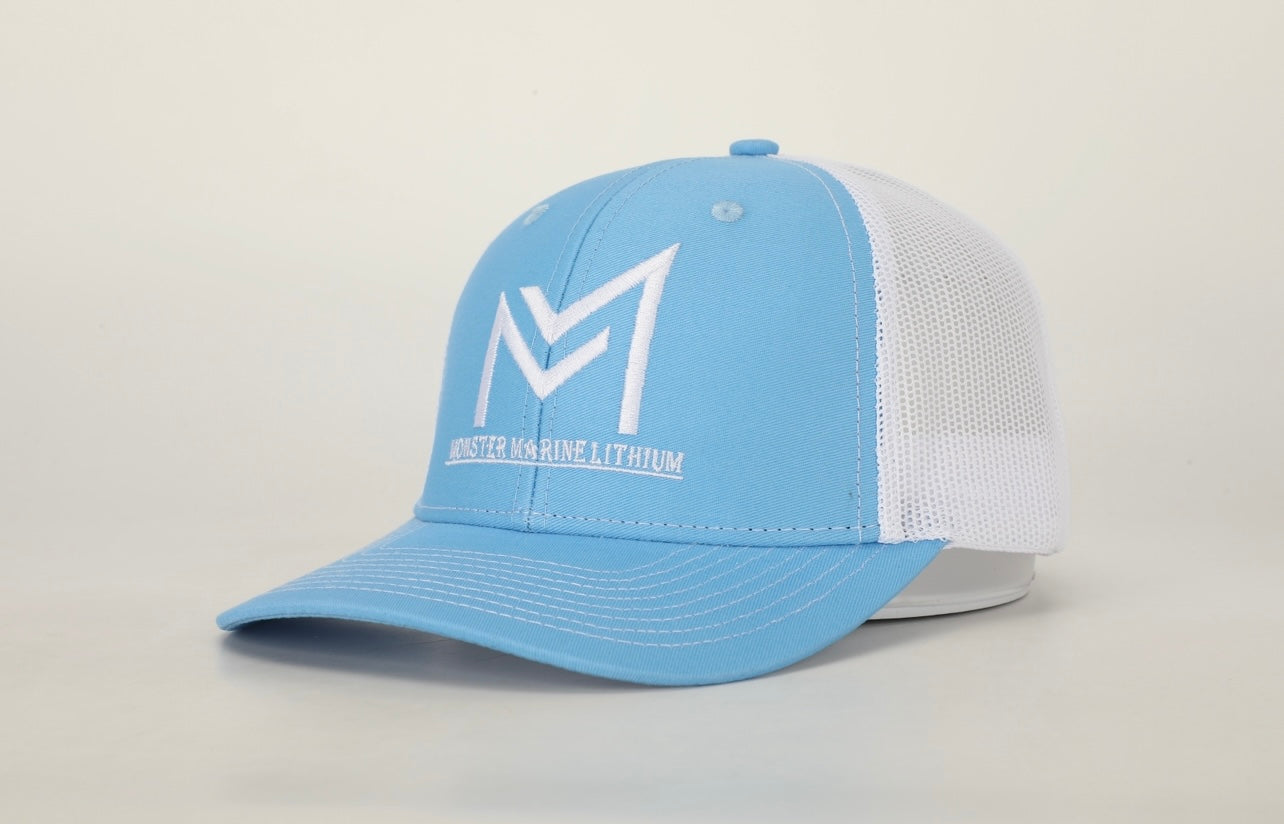 TRUCKER HAT 5 panel snap back – Monster Marine Lithium